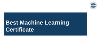 Best Machine Learning Certificate | IABAC | PPT