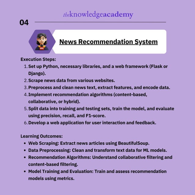 Best Machine Learning Projects | The Knowledge Academy | PDF