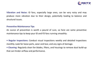 BEST MAINTENANCE PRACTICES FOR ID AND FD FANS | PPTX