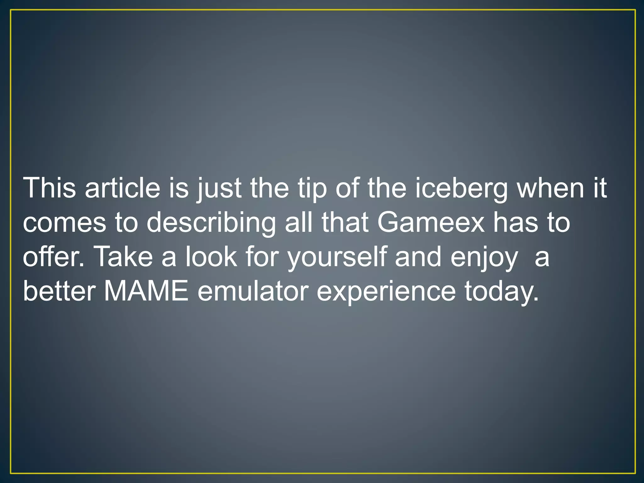 Best mame emulator – gameex.com
