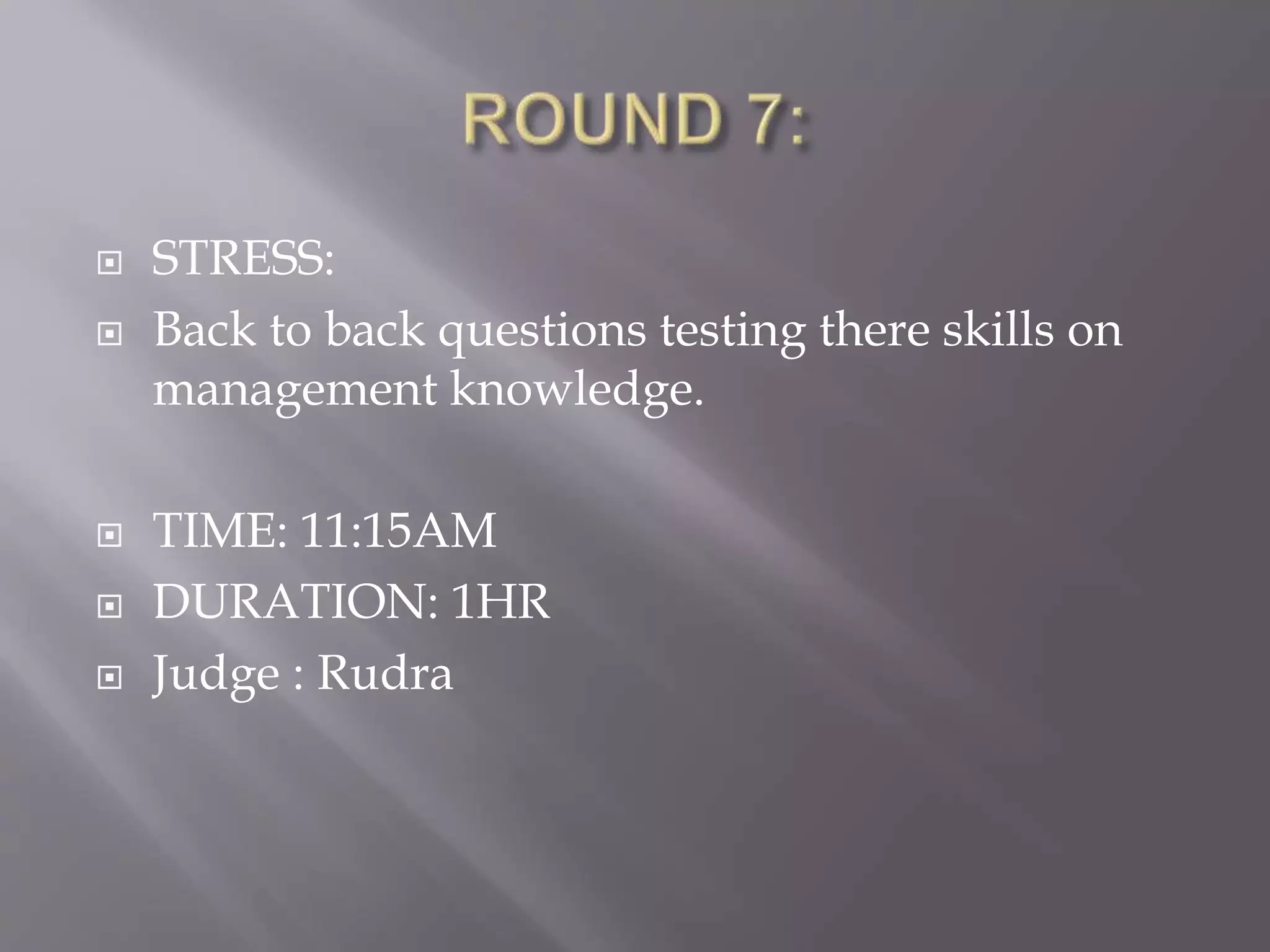 Best Manager rounds | PPT