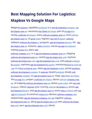 Best Mapping Solution For Logistics Mapbox Vs Google Maps.pptx
