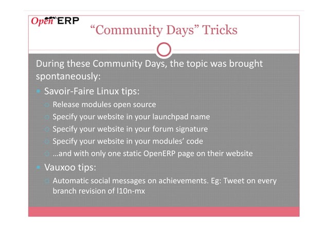 OpenERP - Best marketing ideas for partners | PPT