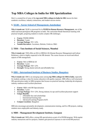 Best MBA Colleges for HR in India .pdf