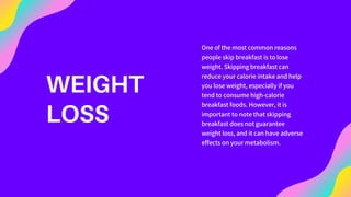 Pros and cons of skipping breakfast | PDF
