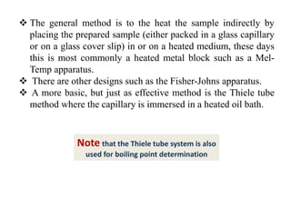 Melting point determination Analytical Chemistrypdf | PDF