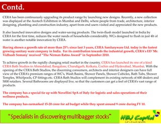 Cera Sanitaryware Ltd | PDF