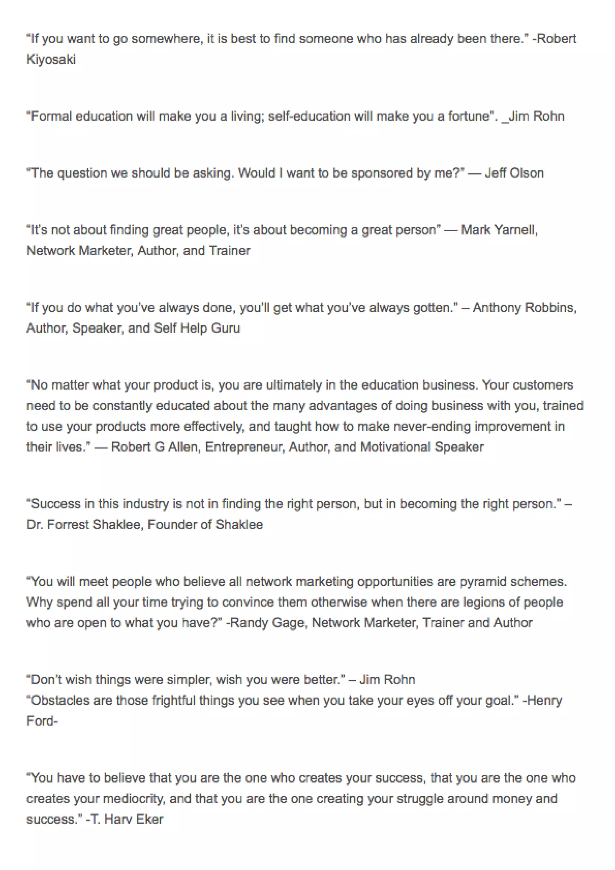 Best MLM Quotes | PDF