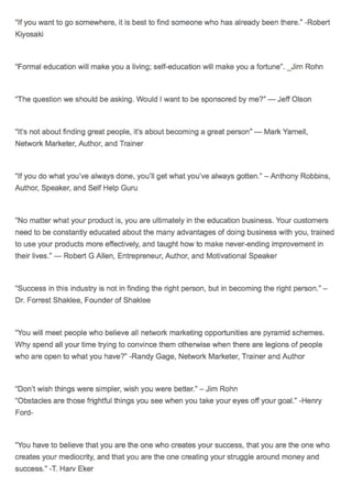 Best MLM Quotes | PDF