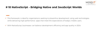 Best Mobile App Development Frameworks in 2024 | PPT
