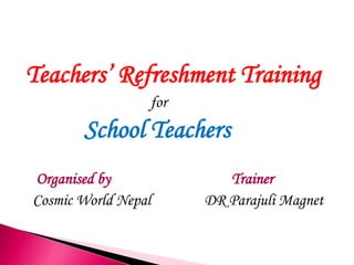 Best module for teacher's training | PPTX