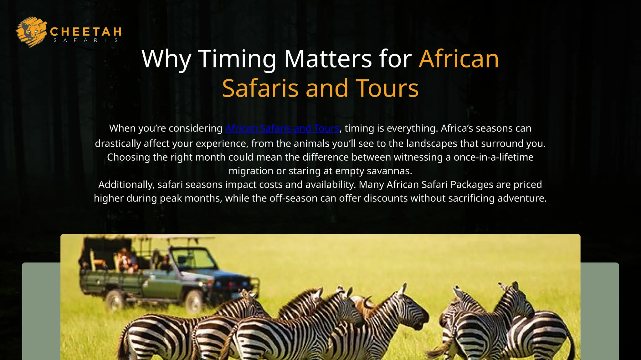 Best Months for an African Safari & Why They Matter | PPTX