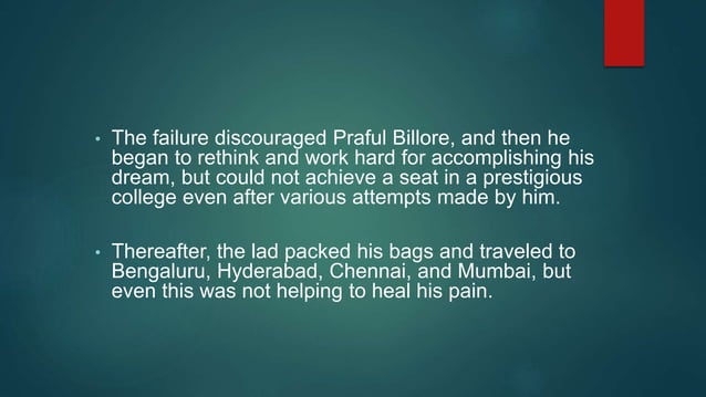 Best Motivational Story Of Prafull Billore | PPT