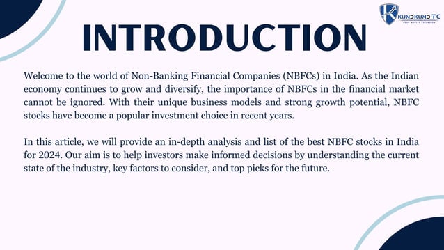 Best NBFC Stocks in India 2024 – Analysis & List Of Stocks | PPT