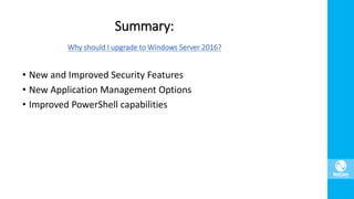 Best new features in windows server 2016 | PDF