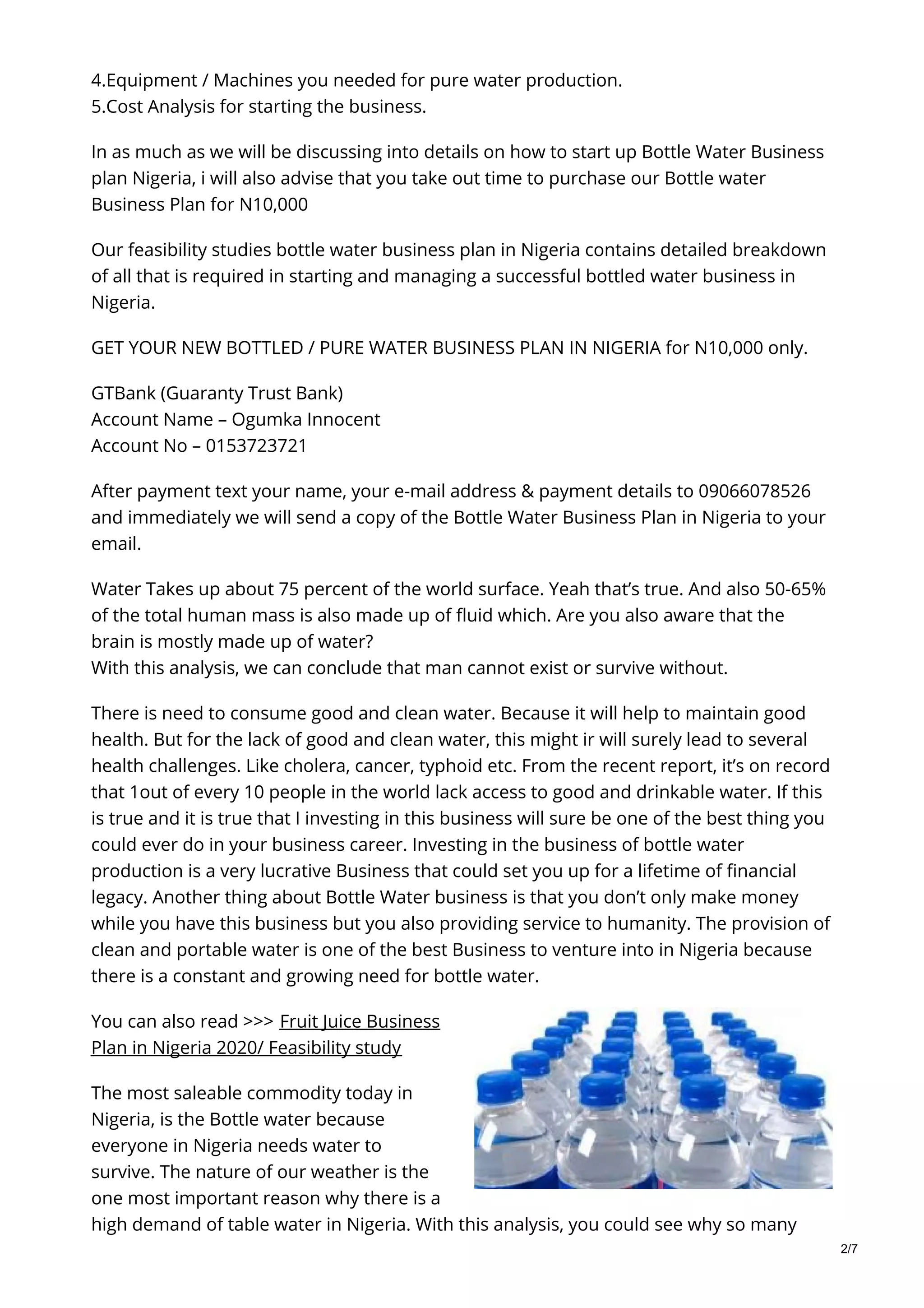 Bestnigeriabusinessplan.com.ng bottle water business plan in nigeria ...