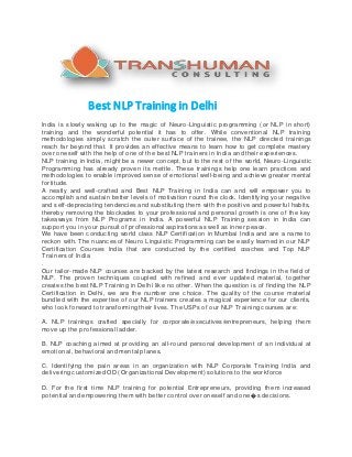 Best nlp training in delhi