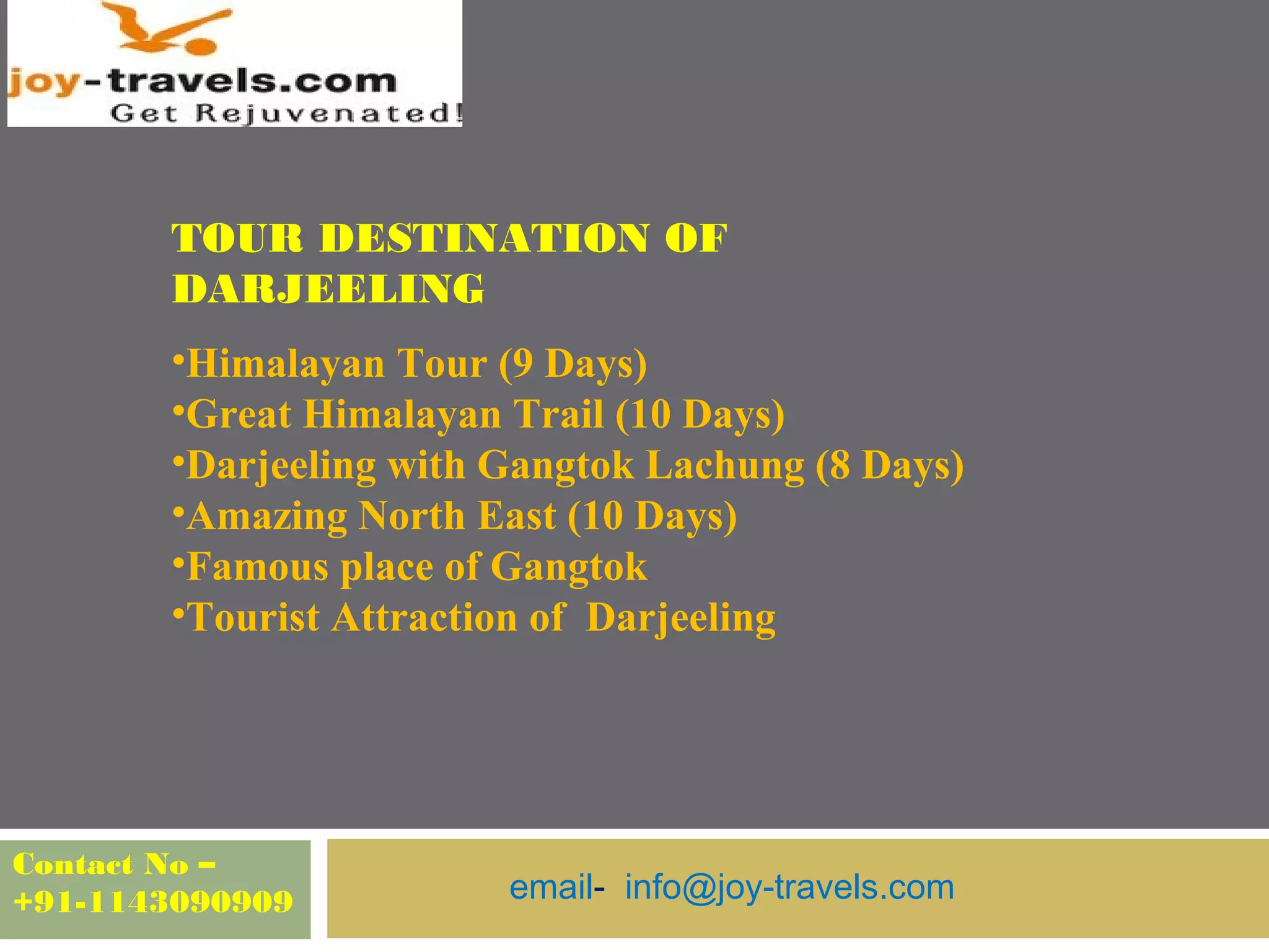 Best of darjeeling tourism India | PPT