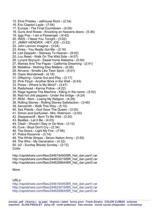 Best Of Rock The 50 Biggest Songs Of The History (2008) | PDF