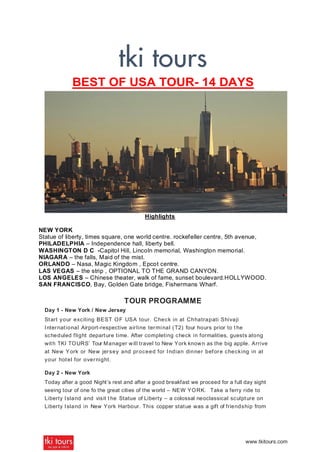 Best of USA tour | PDF