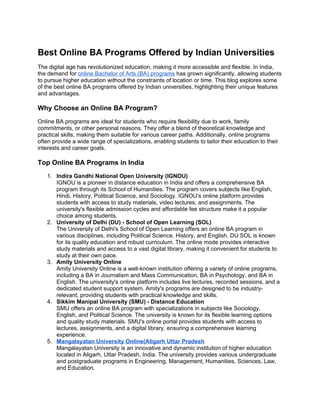 Best Online BA Programs Offered by Indian Universities.docx
