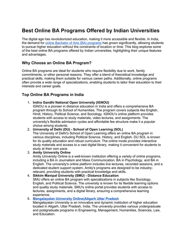 Best Online BA Programs Offered by Indian Universities.docx