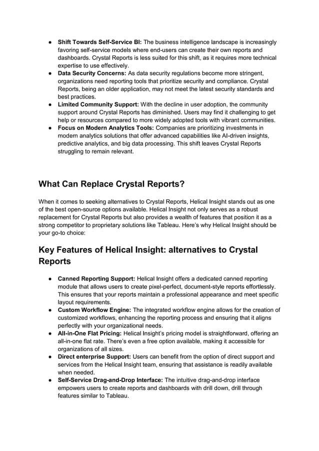 Best open source alternatives to Crystal Reports - Helical Insight.pdf ...
