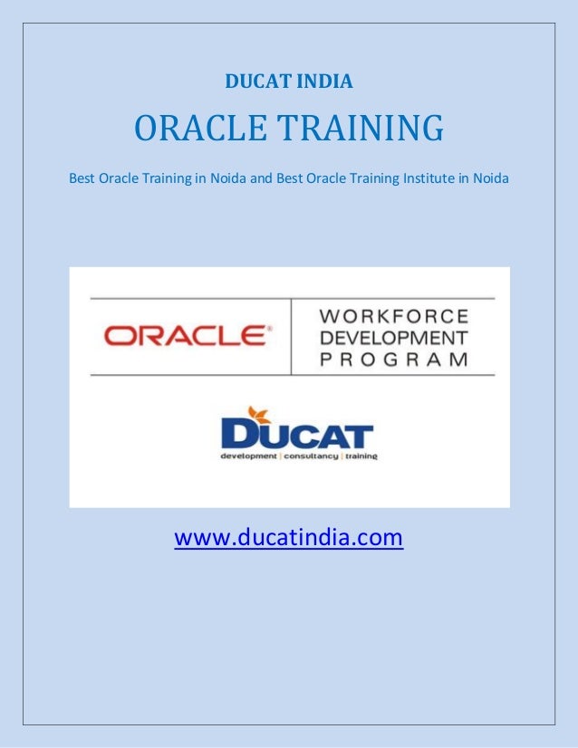 Best Oracle Training In Noida And Best Oracle Training Institute In Noida Pdf 1