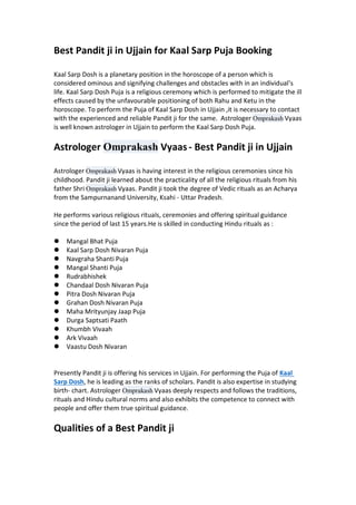 Best Pandit ji in Ujjain for Kaal Sarp Puja Bookin.pdf