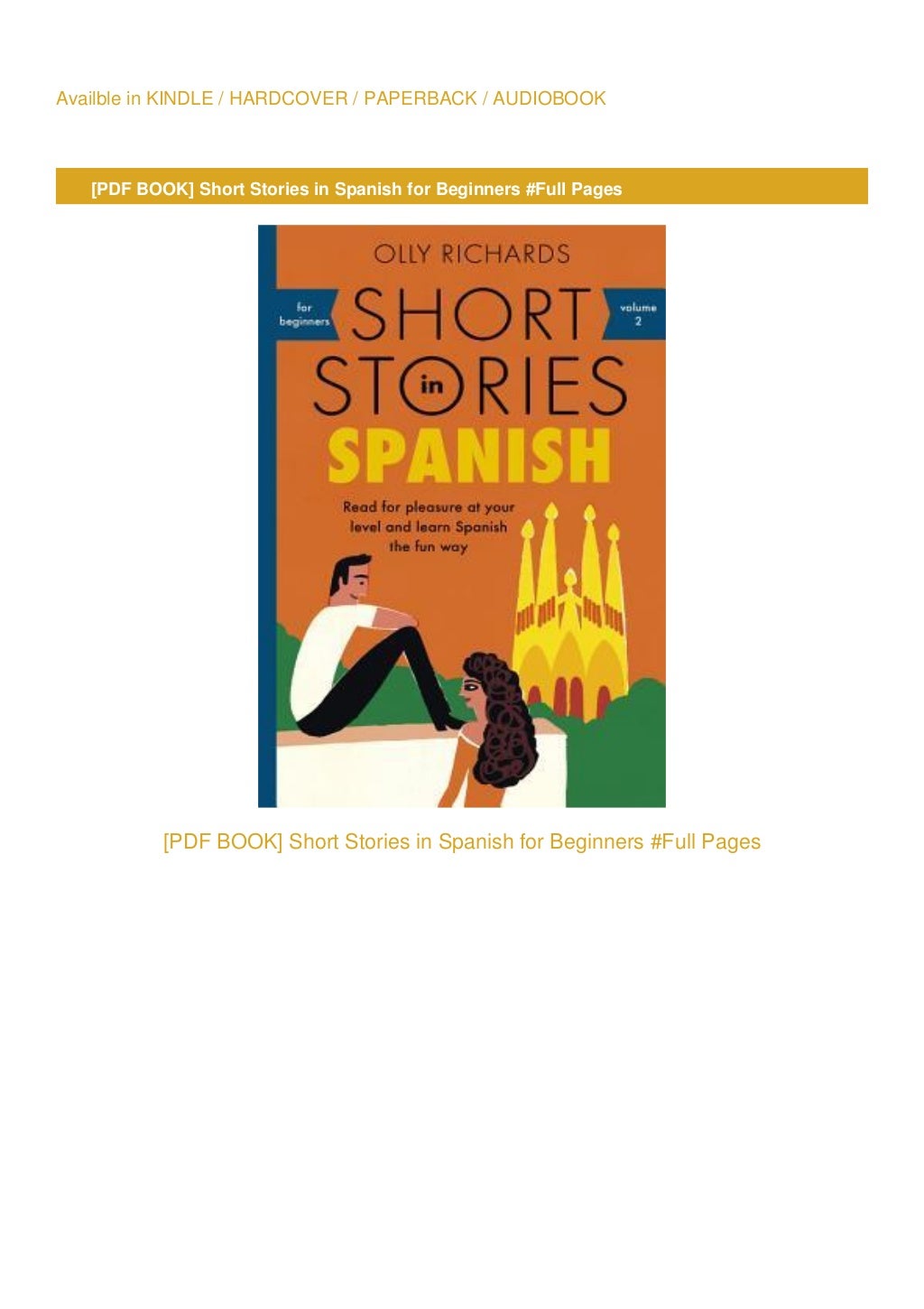 BESTPDFShort Stories In Spanish For BeginnersbyOlly RichardsFullPages bestpdfshort-stories-in-spanish-for-beginnersbyolly-richardsfullpages