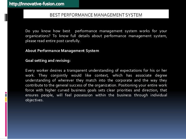 What Is The Best Performance Management System