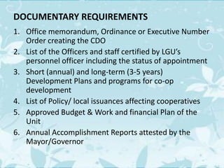 Gawad Parangal for Local Government Units – Cooperative Development | PDF