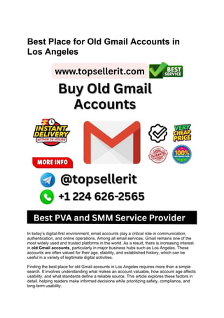 Best Place for Buying Old Gmail Accounts in Los Angeles.docx