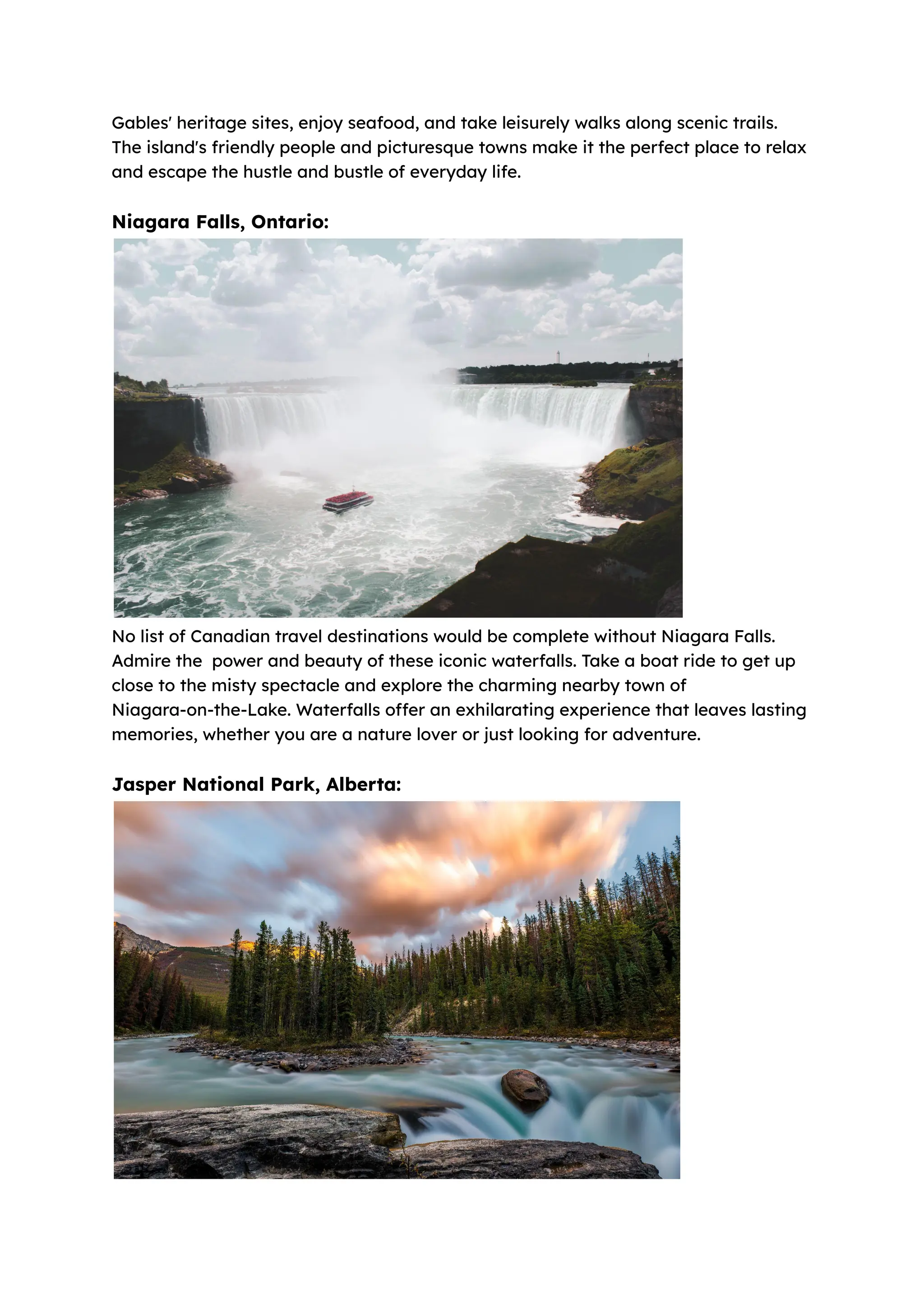 Best Places to Visit in Canada Amazing Places to Visit | PDF
