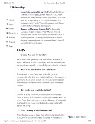 Best Places to Visit in Costa Rica | PDF