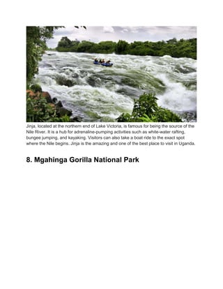 15 Most Beautiful places to visit in Uganda | PDF