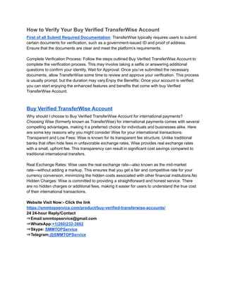 Best Place to Buy Verified Wise Accounts in July 2024.pdf