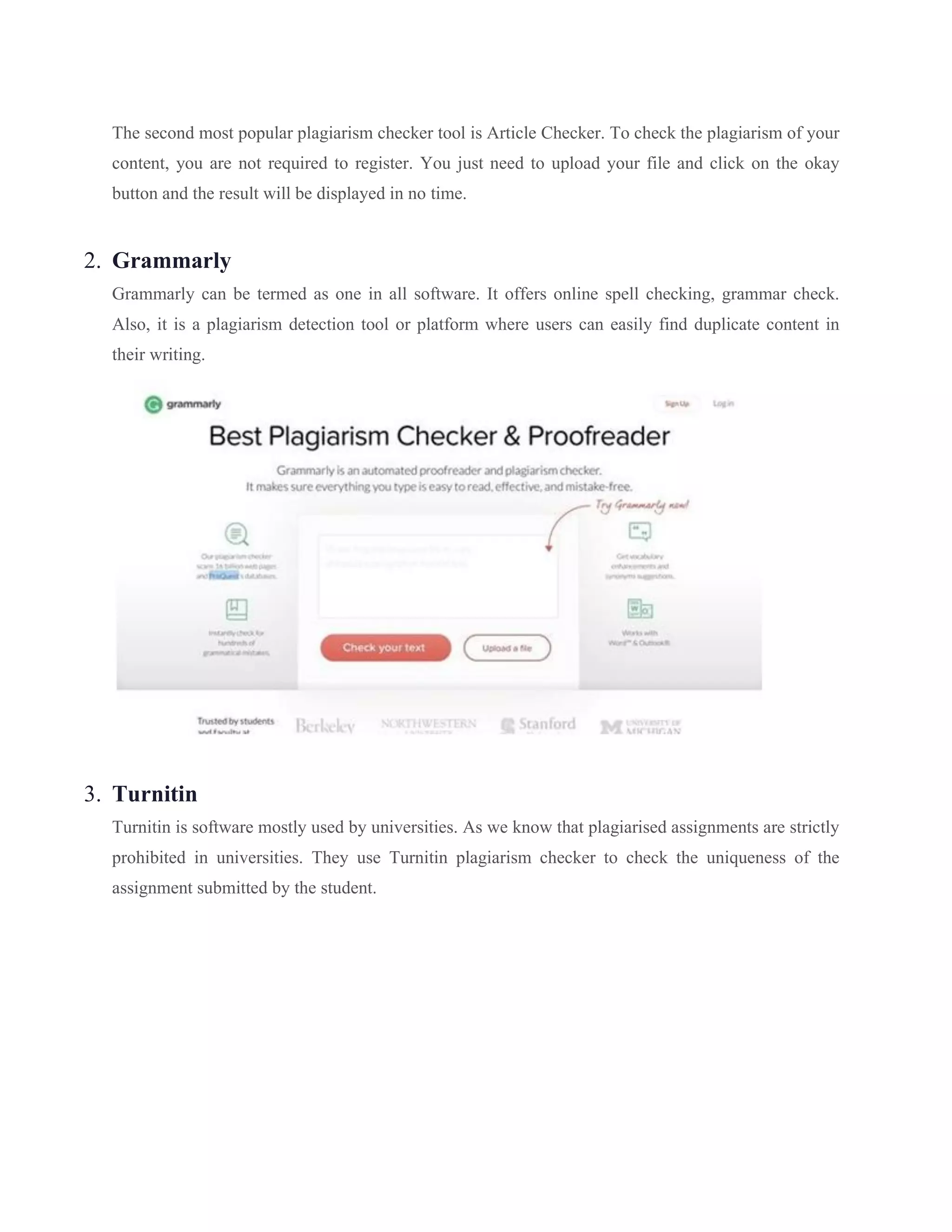 Best plagiarism tools to check for duplicate content converted | PDF