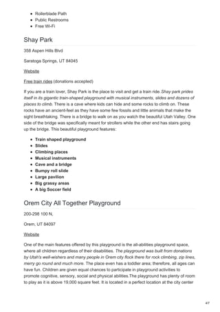 Best playgrounds in utah | PDF
