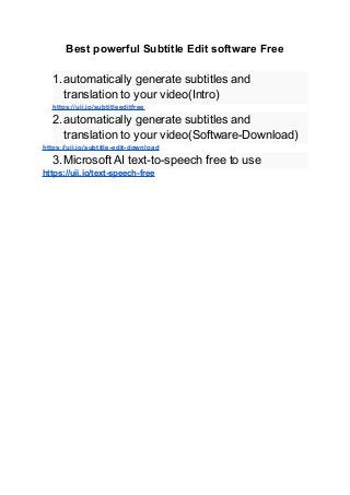 Best powerful Subtitle Edit free.pdf