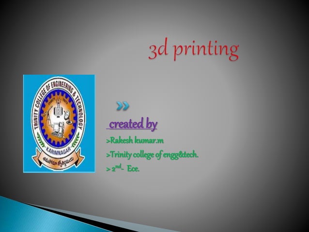 3D PRINTING | PPT