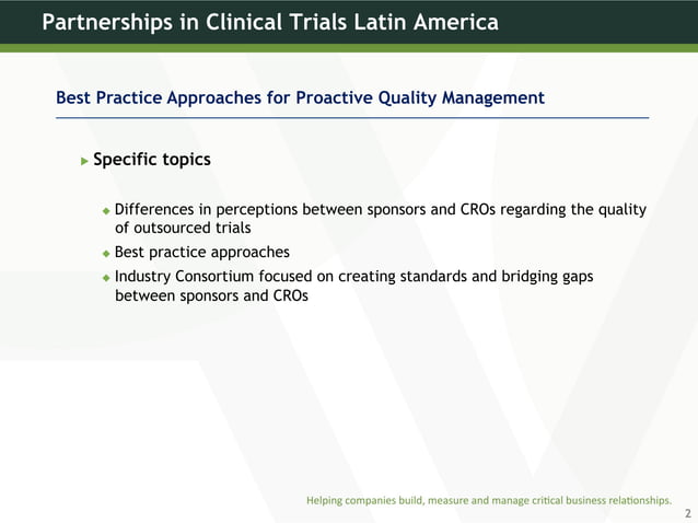 Best Practice Approaches for Proactive Quality Management | PPT