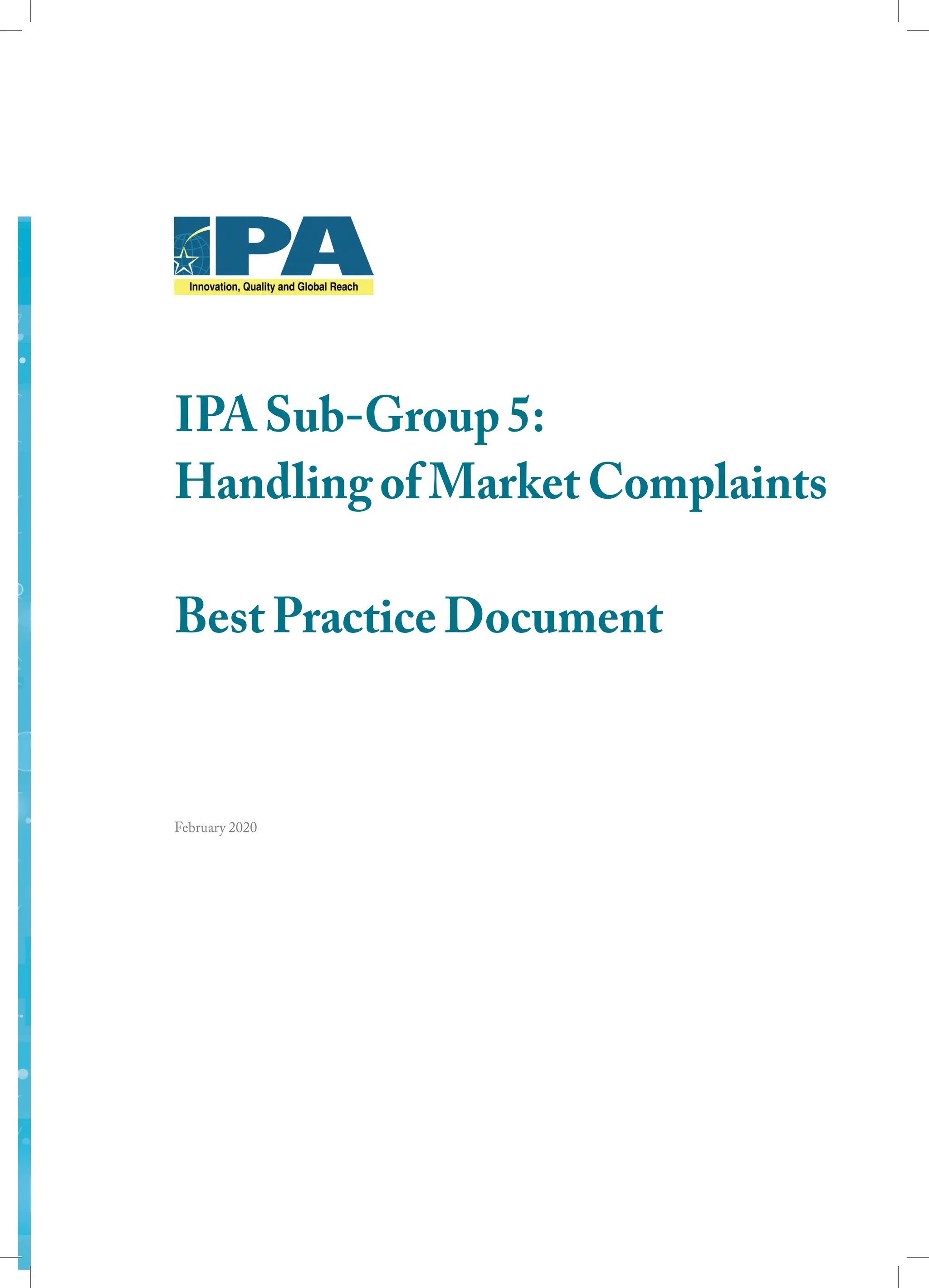 Best Practice Document on Handling of Market Complaints.pdf
