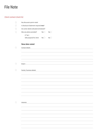 Best practice file note | PDF