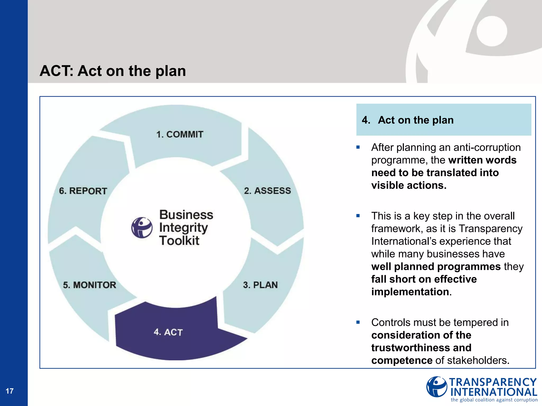 Best practice for anti corruption | PDF
