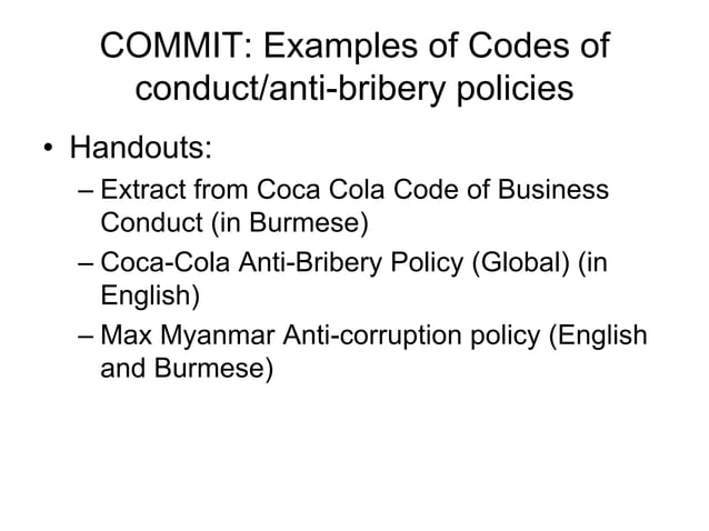 Best practice for anti corruption | PDF