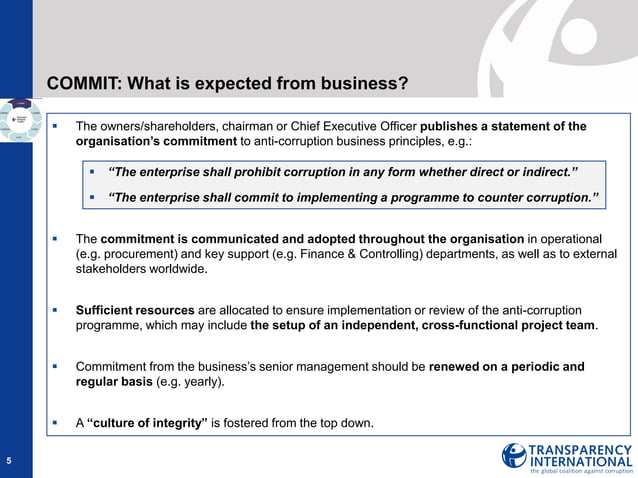 Best practice for anti corruption | PDF