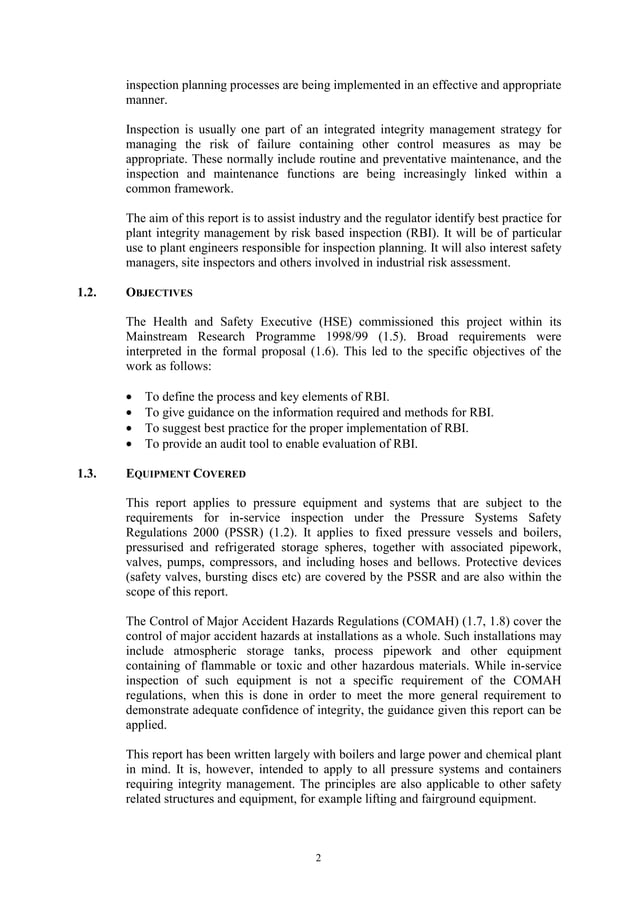 Best practice for risk based inspection | PDF | Business | Business and ...