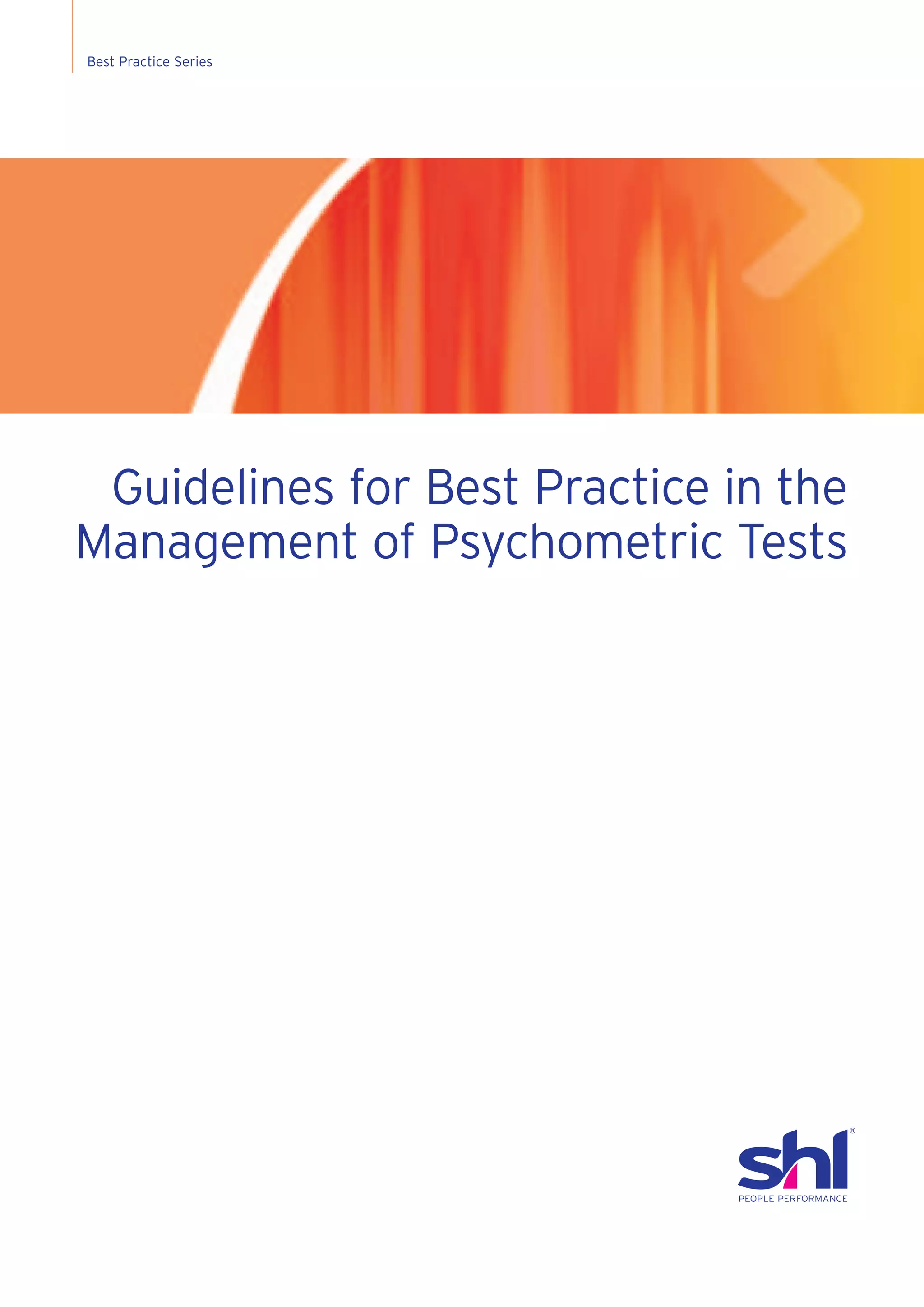 Best practiceguidelines management-of-psychometric-tests | PDF