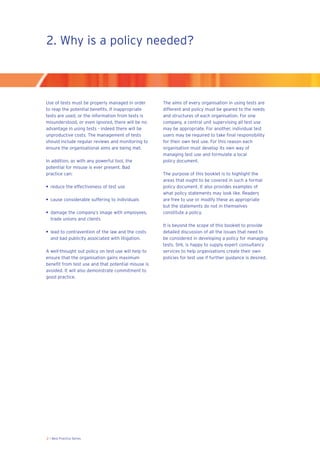 Best practiceguidelines management-of-psychometric-tests | PDF